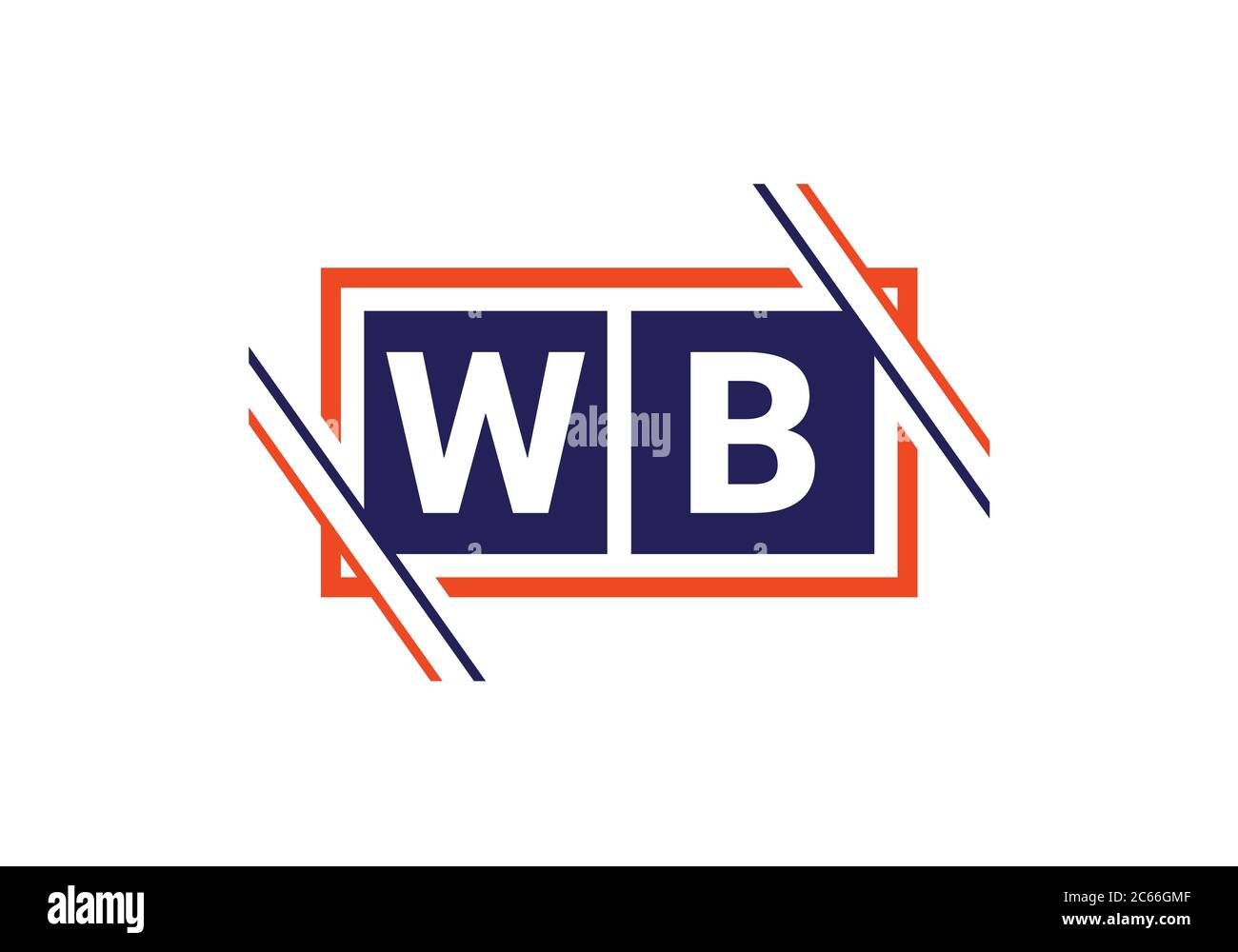 Initial Monogram Letter W B Logo Design Vector Template. WB Letter Logo ...