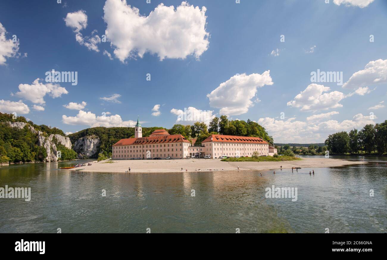 Weltenburg Abbey on the Danube River and Weltenburg Narrows Stock Photo ...