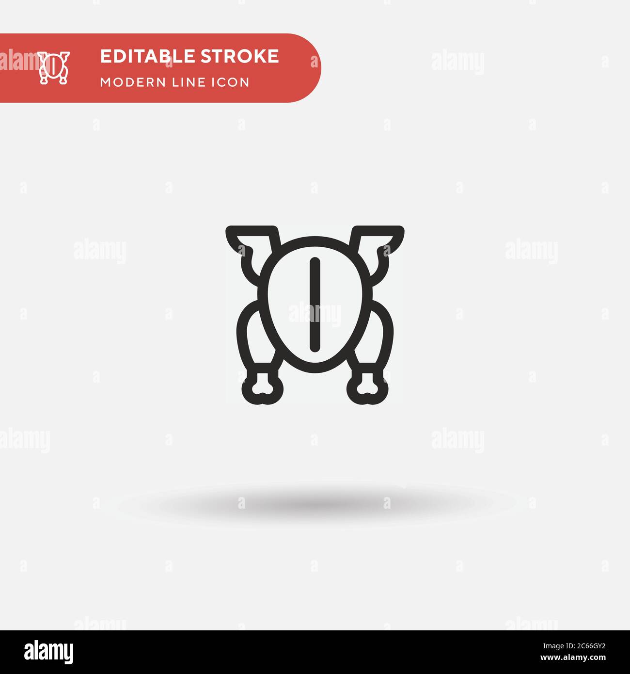 Turkey Simple vector icon. Illustration symbol design template for web ...