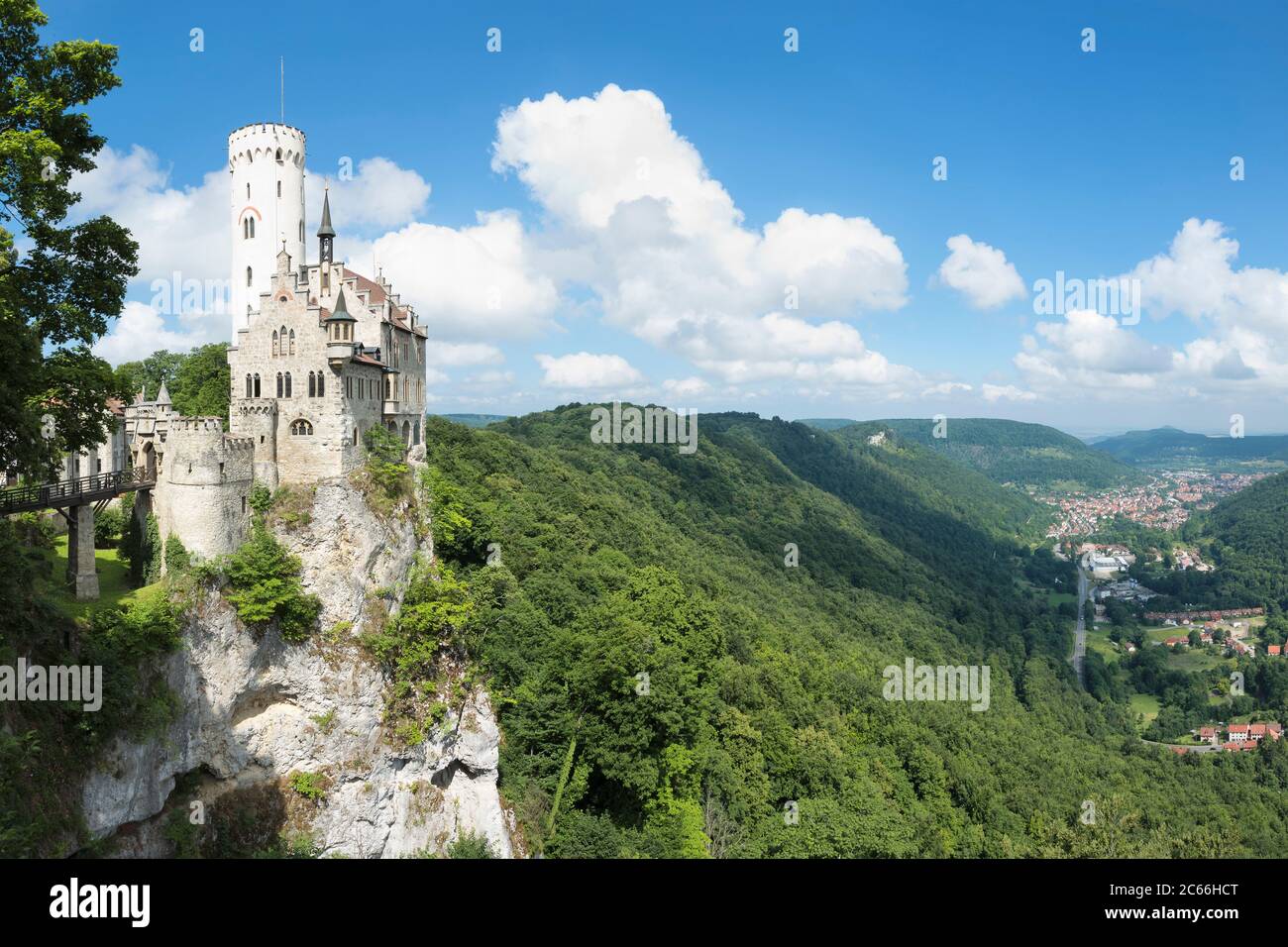 Lichtenstein Castle, Swabian Jura, Baden-Wuerttemberg, Germany Stock ...