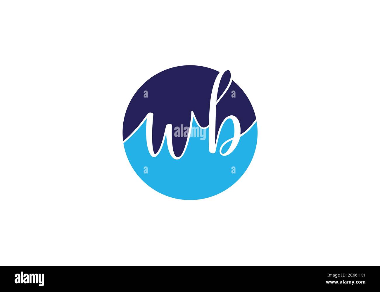 Initial Monogram Letter W B Logo Design Vector Template. WB Letter Logo ...