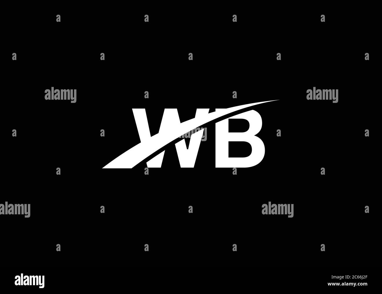 Initial Monogram Letter W B Logo Design Vector Template. WB Letter Logo ...