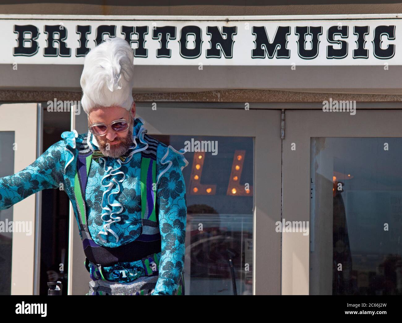 A DJ at work outside Brighton Music Hall Stock Photo - Alamy