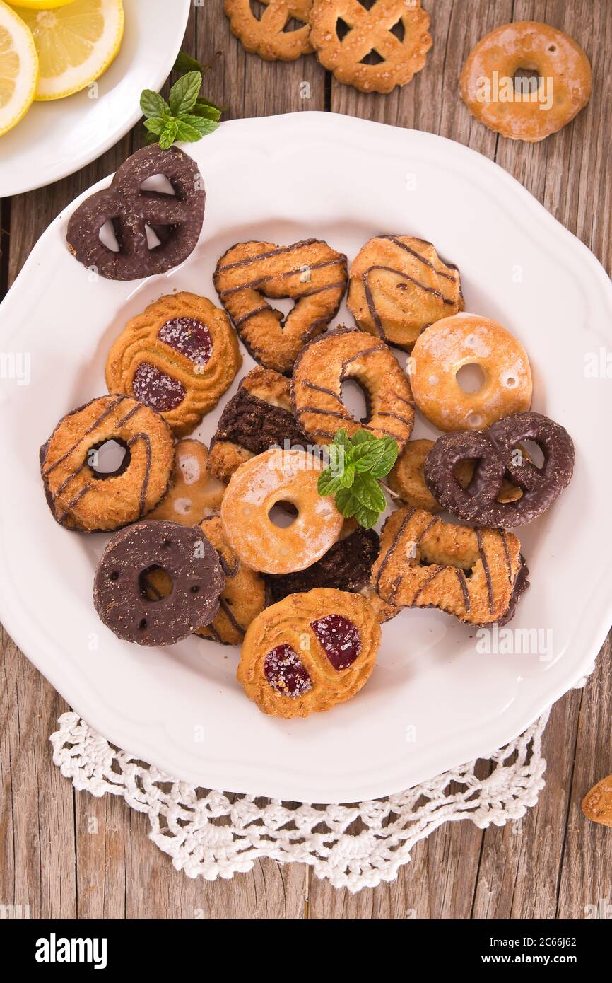 Shortcrust pastry biscuits Stock Photo - Alamy