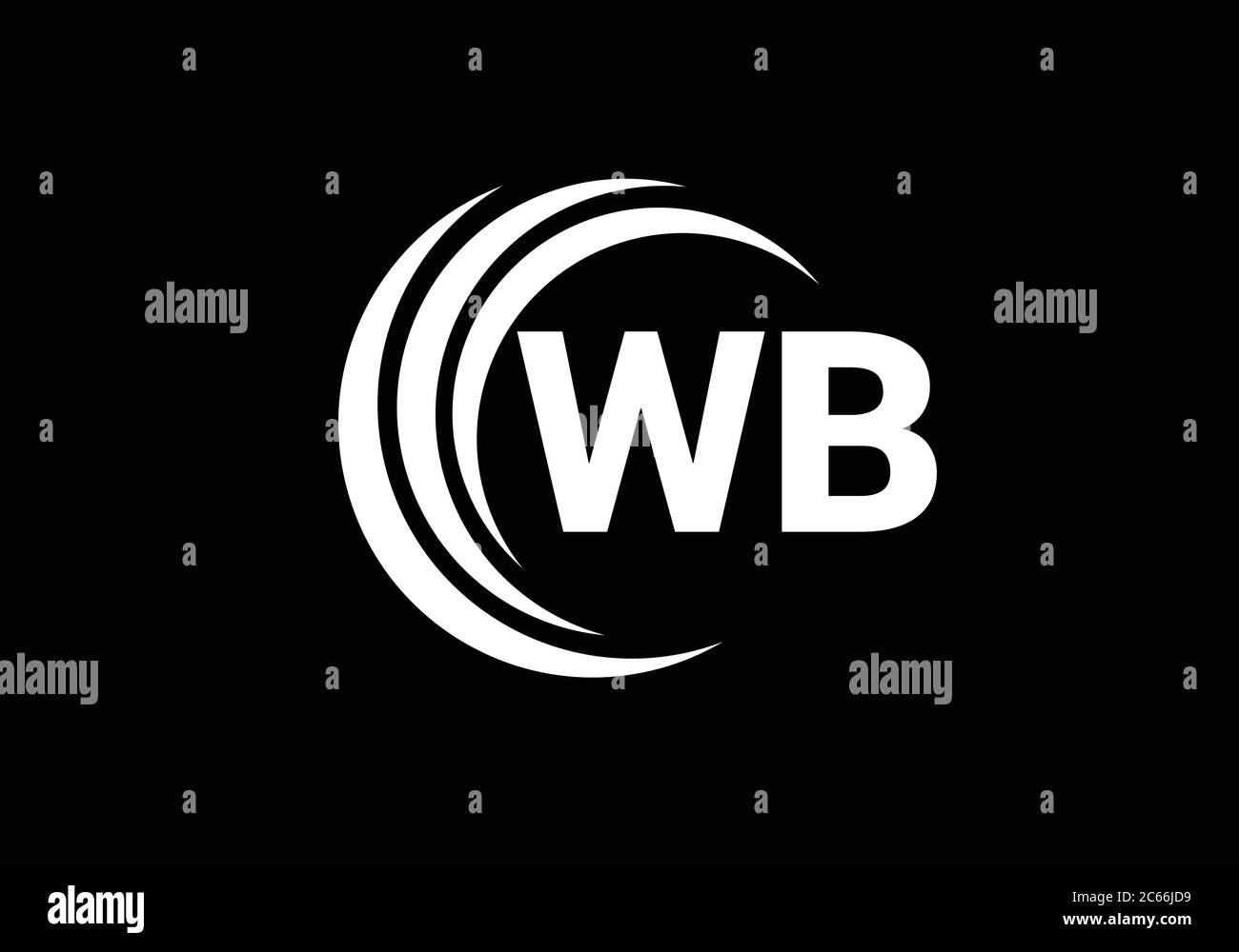 Initial Monogram Letter W B Logo Design Vector Template. WB Letter Logo ...