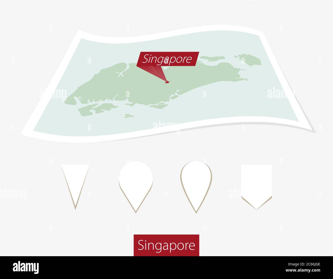 Singapore map pin Stock Vector Images - Alamy