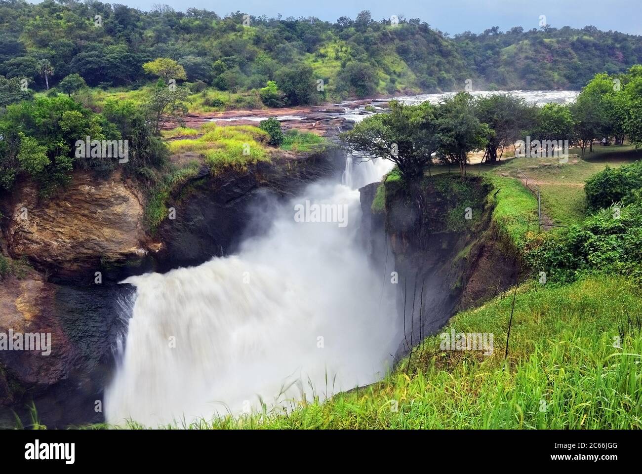 The Murchison waterfall on the Victoria Nile northern Uganda, Africa ...