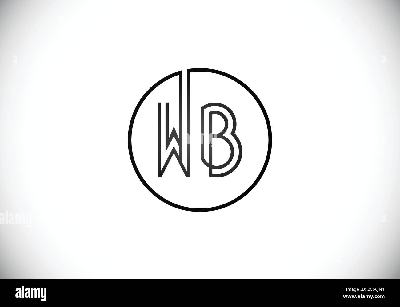Initial Monogram Letter W B Logo Design Vector Template. WB Letter Logo ...