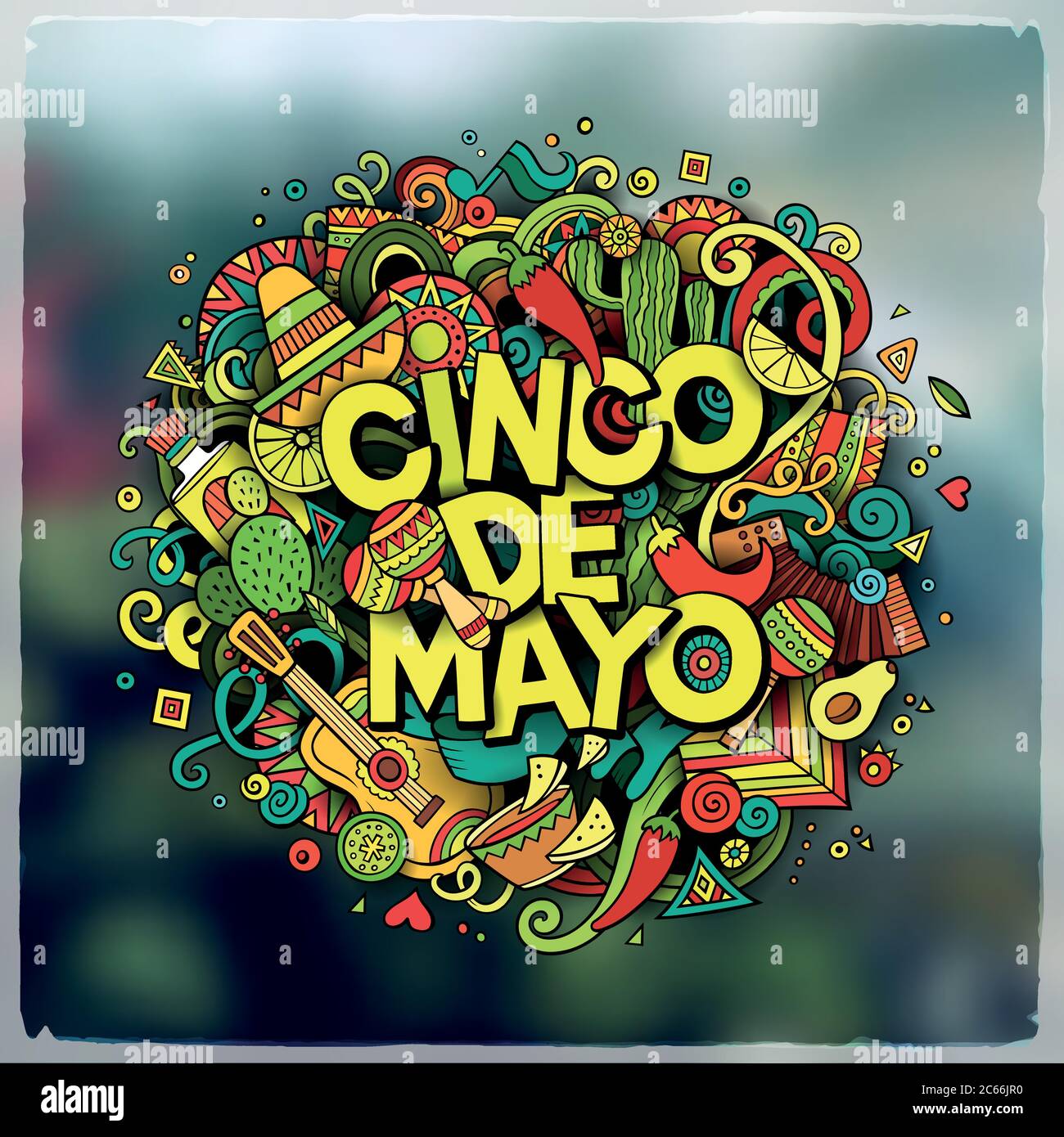 Cinco de Mayo. Cartoon vector hand drawn Doodle illustration Stock ...