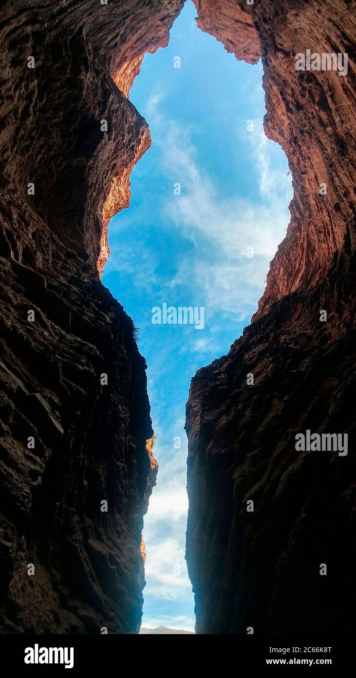 Gigantic crevice, big canyon in Argentina Stock Photo - Alamy