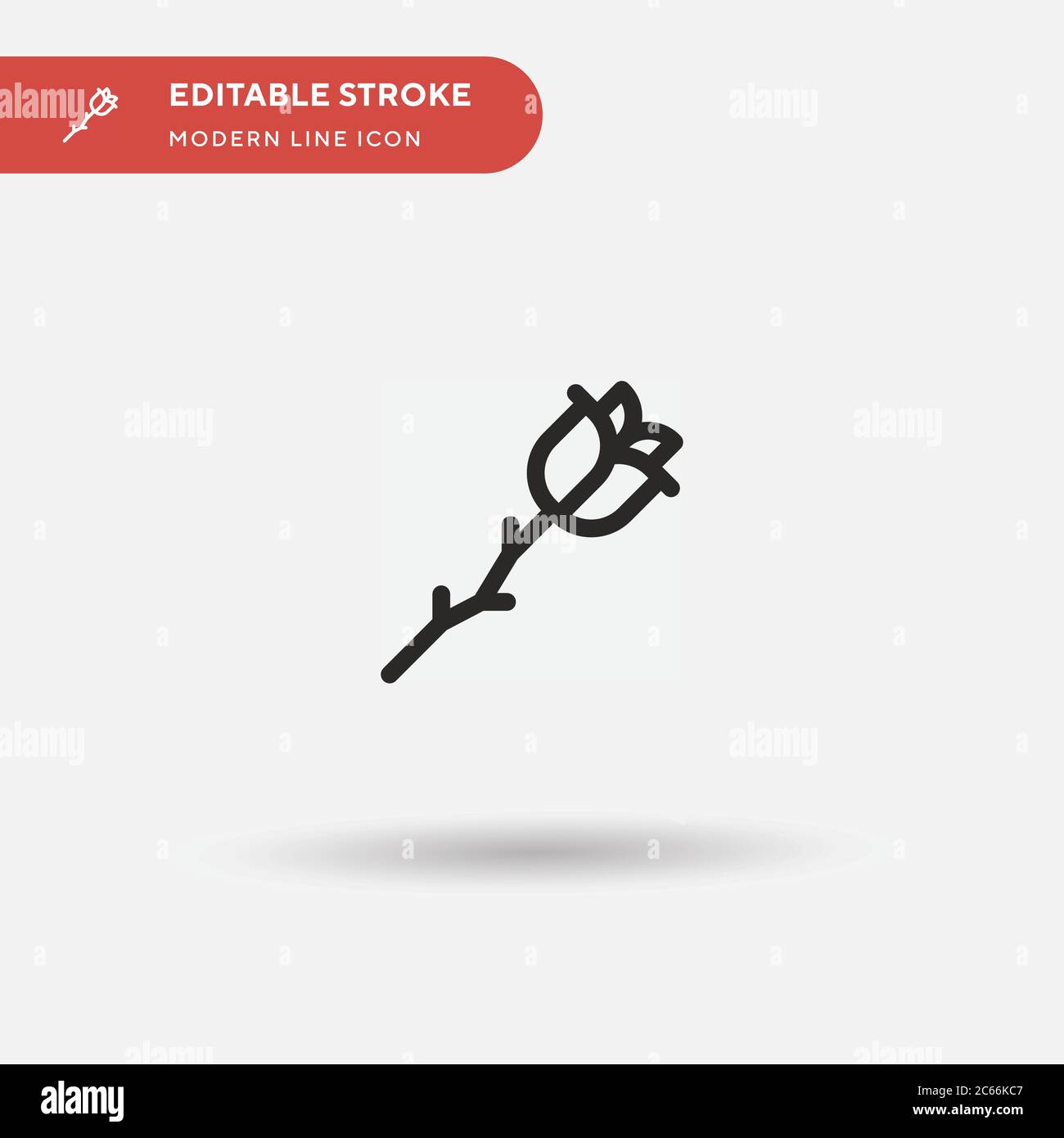 Rose Simple vector icon. Illustration symbol design template for web ...