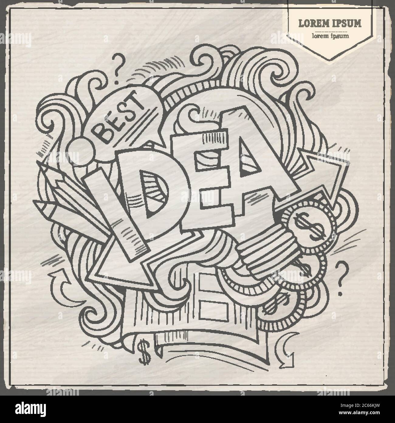 Idea hand lettering and doodles elements Stock Vector Image & Art - Alamy