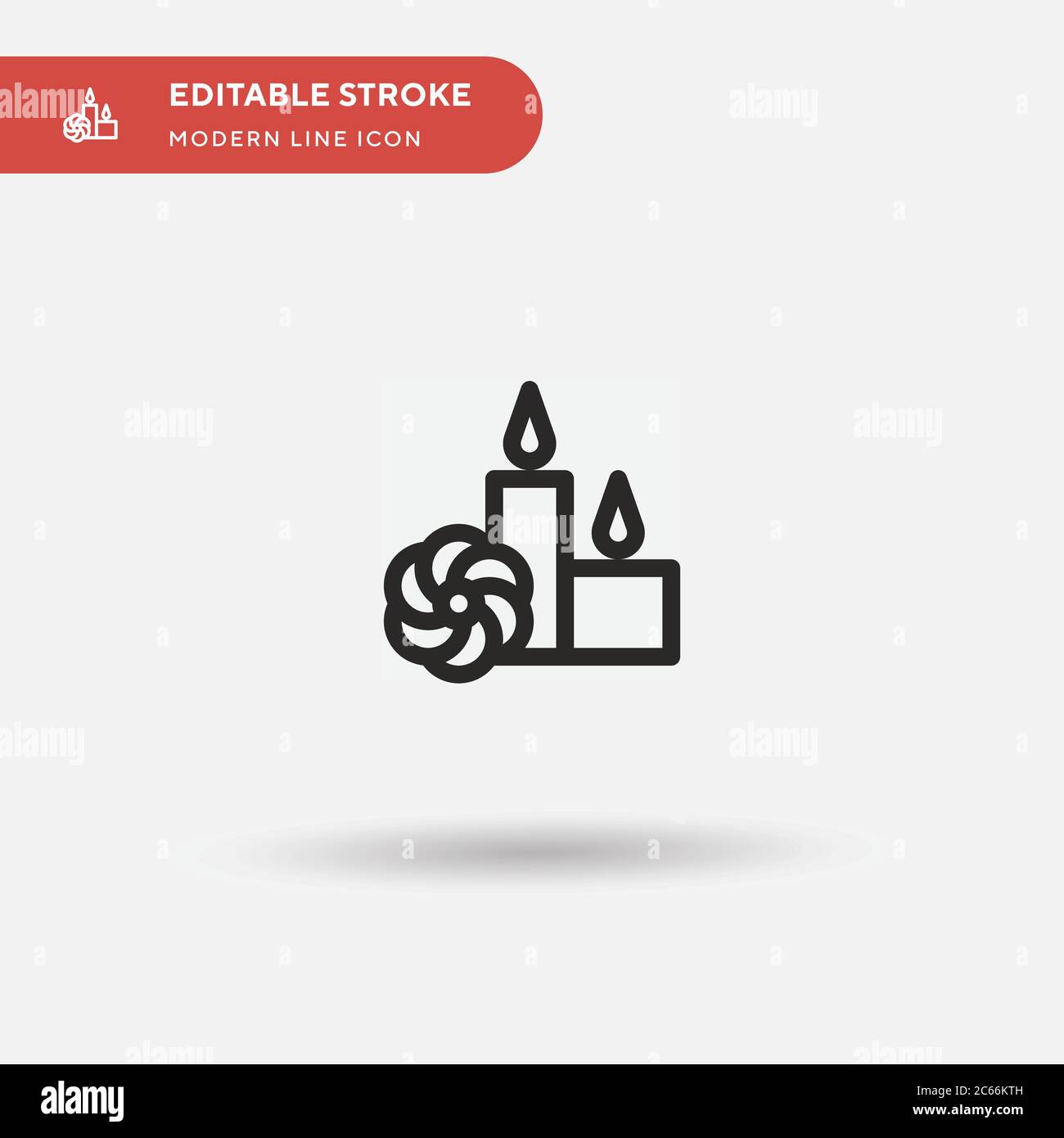 Candle Simple vector icon. Illustration symbol design template for web ...