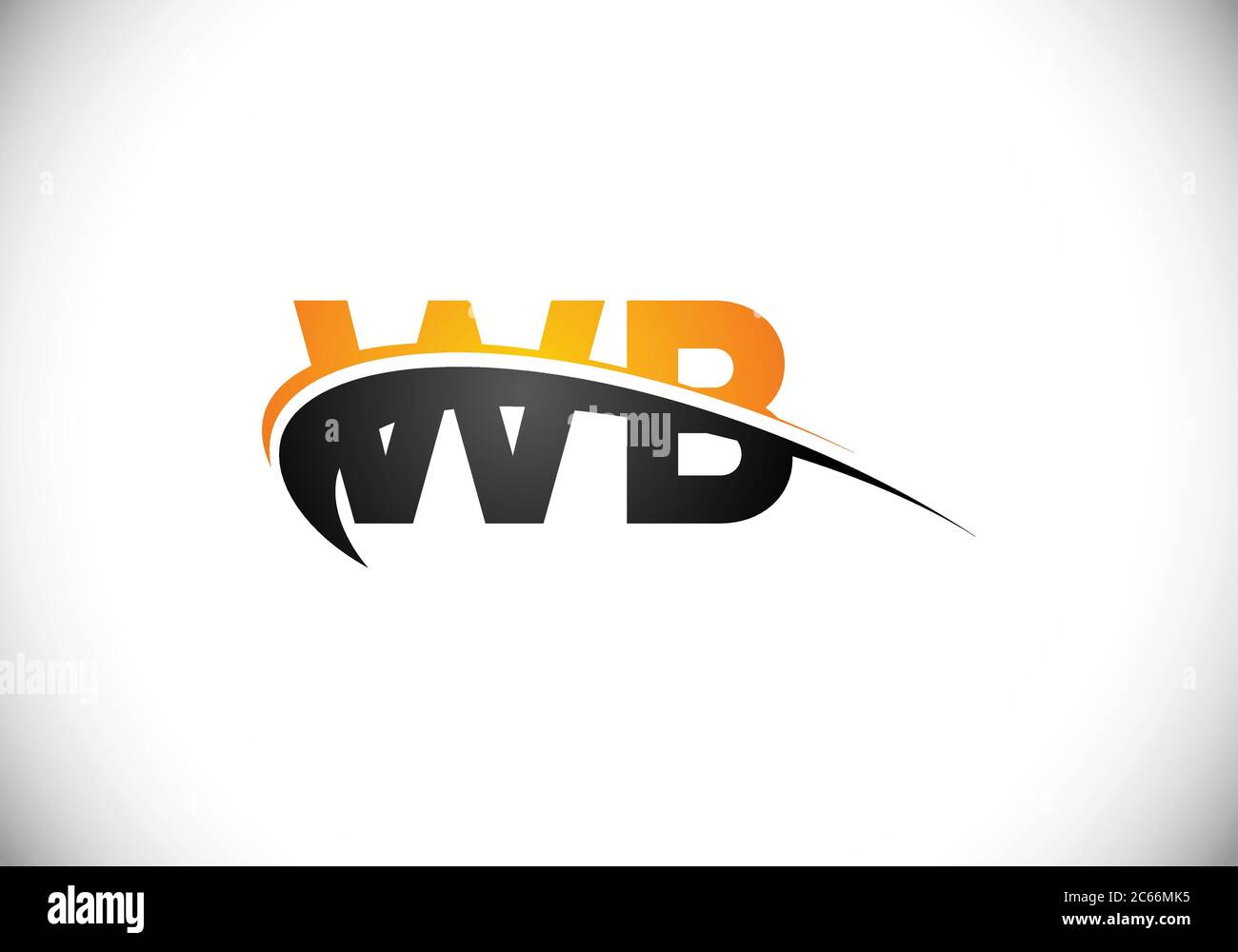 Initial Monogram Letter W B Logo Design Vector Template. WB Letter Logo ...