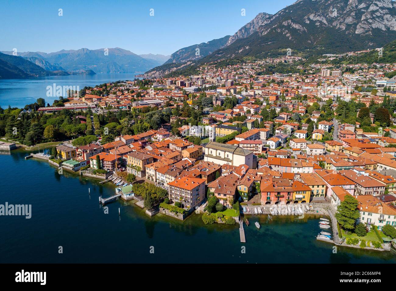 Mandello del Lario - Lake Como (IT) - Panoramic aerial view Stock Photo ...