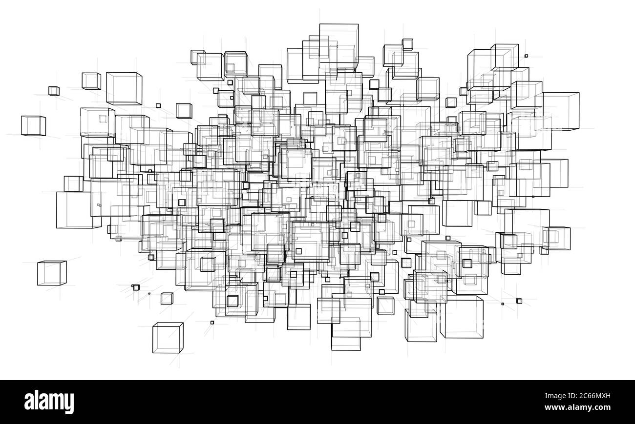 Abstract boxes background Stock Photo - Alamy