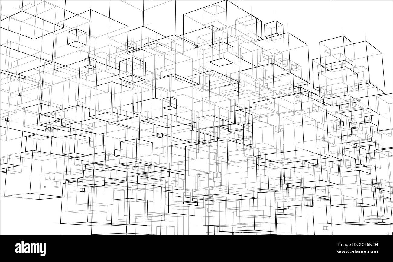 Abstract boxes background Stock Photo - Alamy