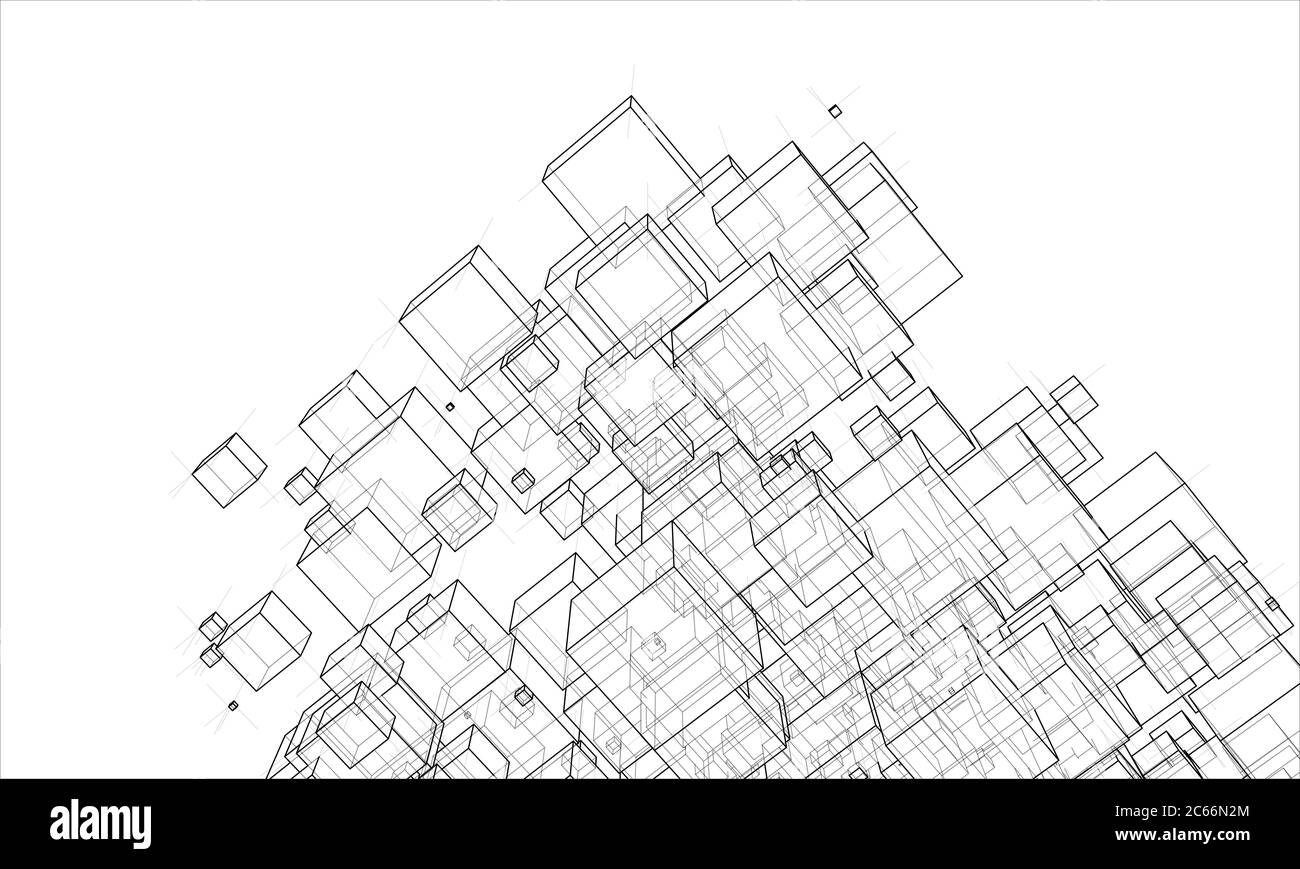 Abstract boxes background Stock Photo - Alamy