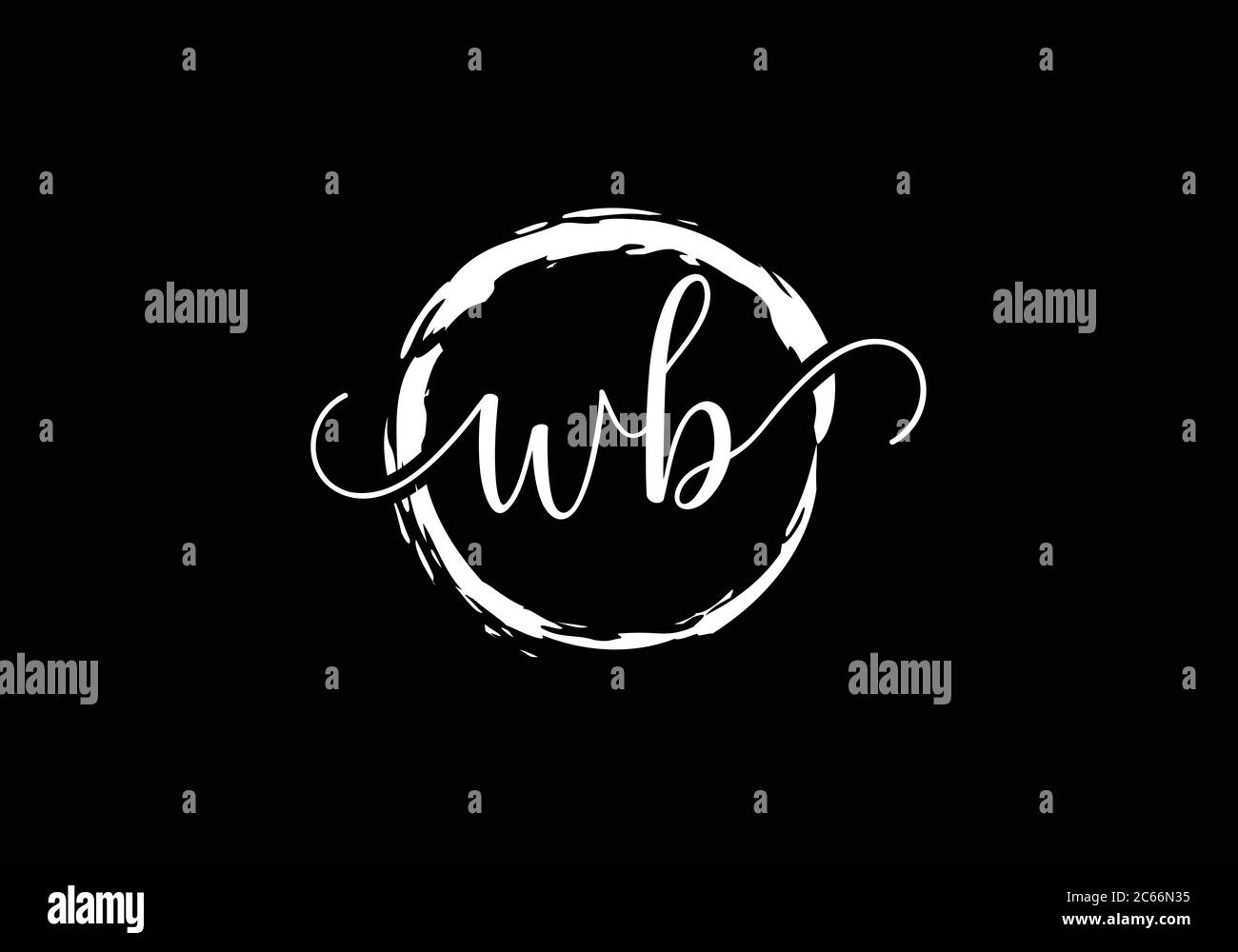 Initial Monogram Letter W B Logo Design Vector Template. WB Letter Logo ...