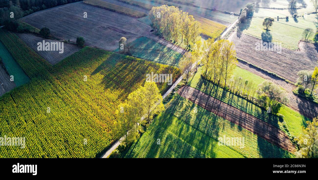 Aerial view farmyard hi-res stock photography and images - Alamy