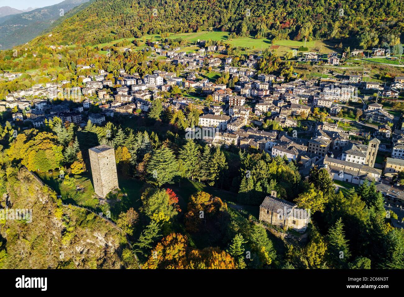 Sondrio from the castle hi-res stock photography and images - Alamy