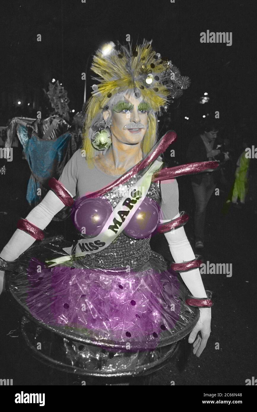Miss Mars colorized at the Greenwich Village Halloween Parade, New York ...