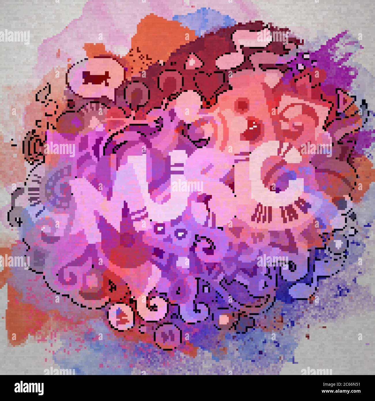 Music hand lettering and doodles elements Stock Vector Image & Art - Alamy