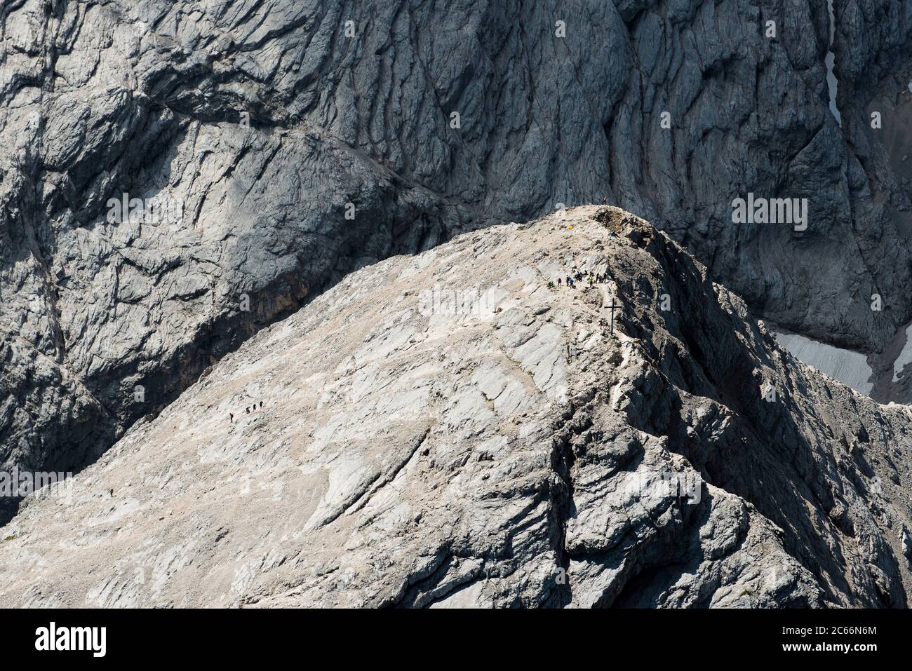 Alpspitz peak with mountaineers hi-res stock photography and images - Alamy