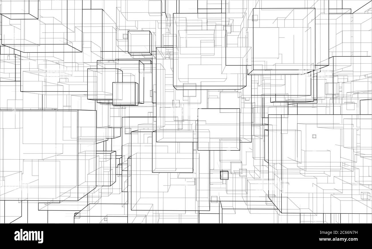 Abstract boxes background Stock Photo - Alamy