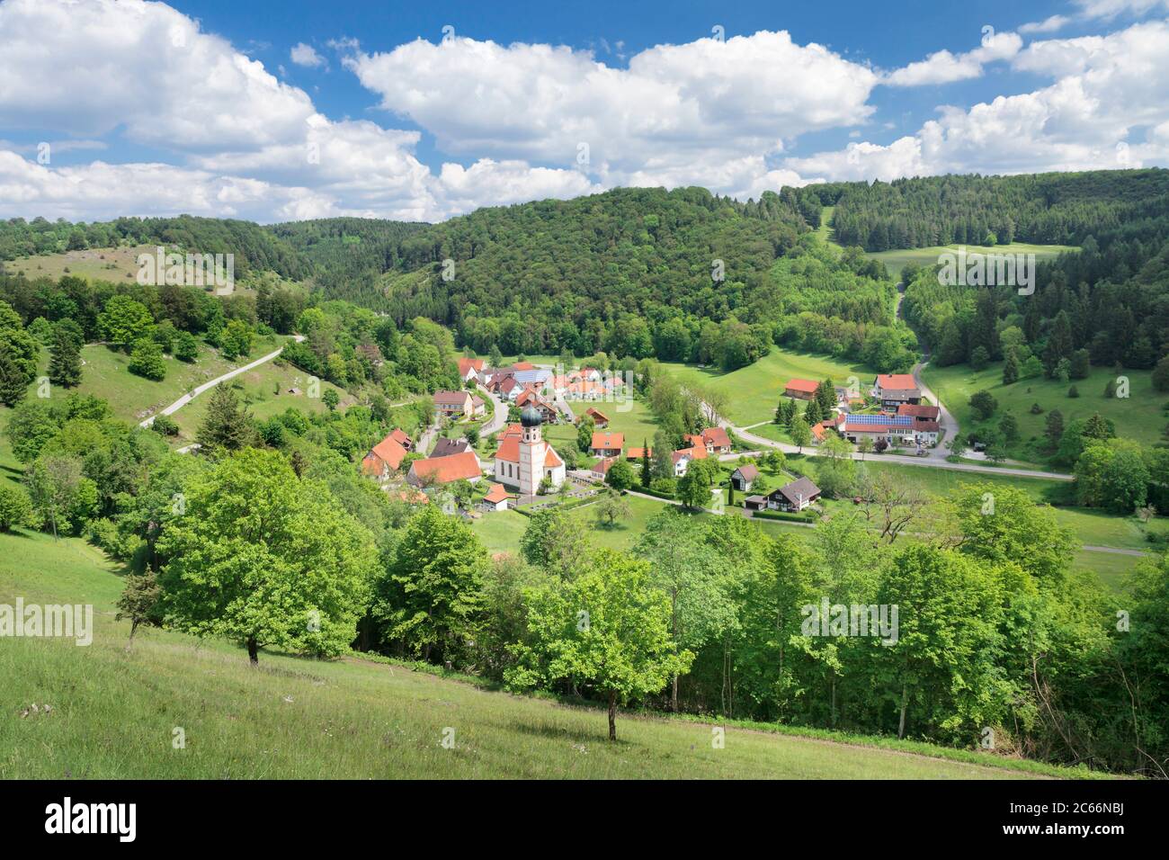 Bichishausen, district of Münsingen, Lautertal, Swabian Alb, Baden ...