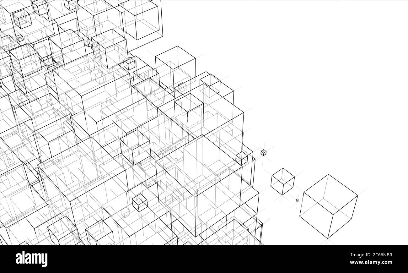 Abstract boxes background Stock Photo - Alamy