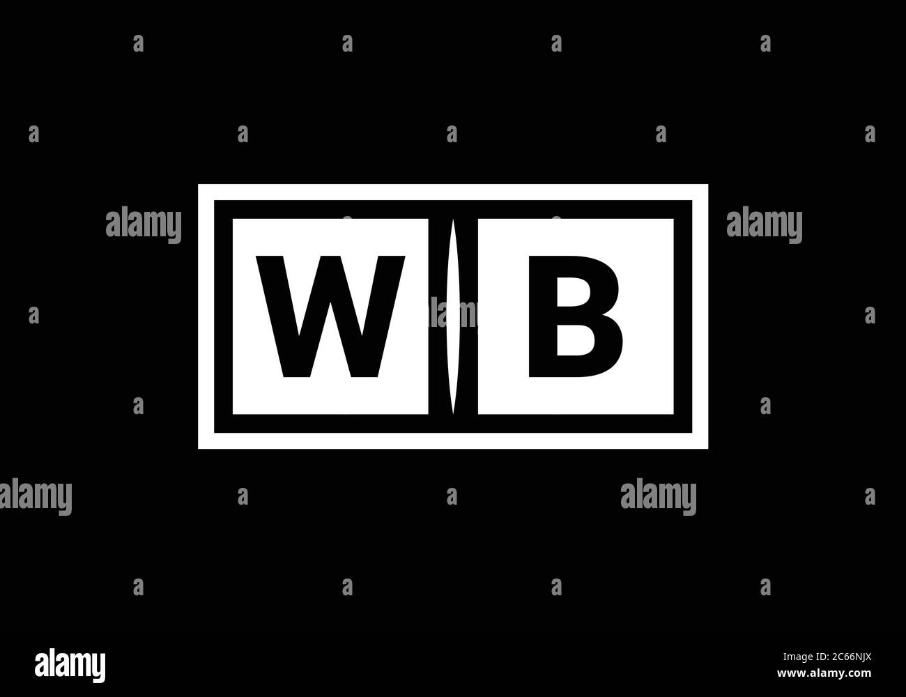 Initial Monogram Letter W B Logo Design Vector Template. WB Letter Logo ...
