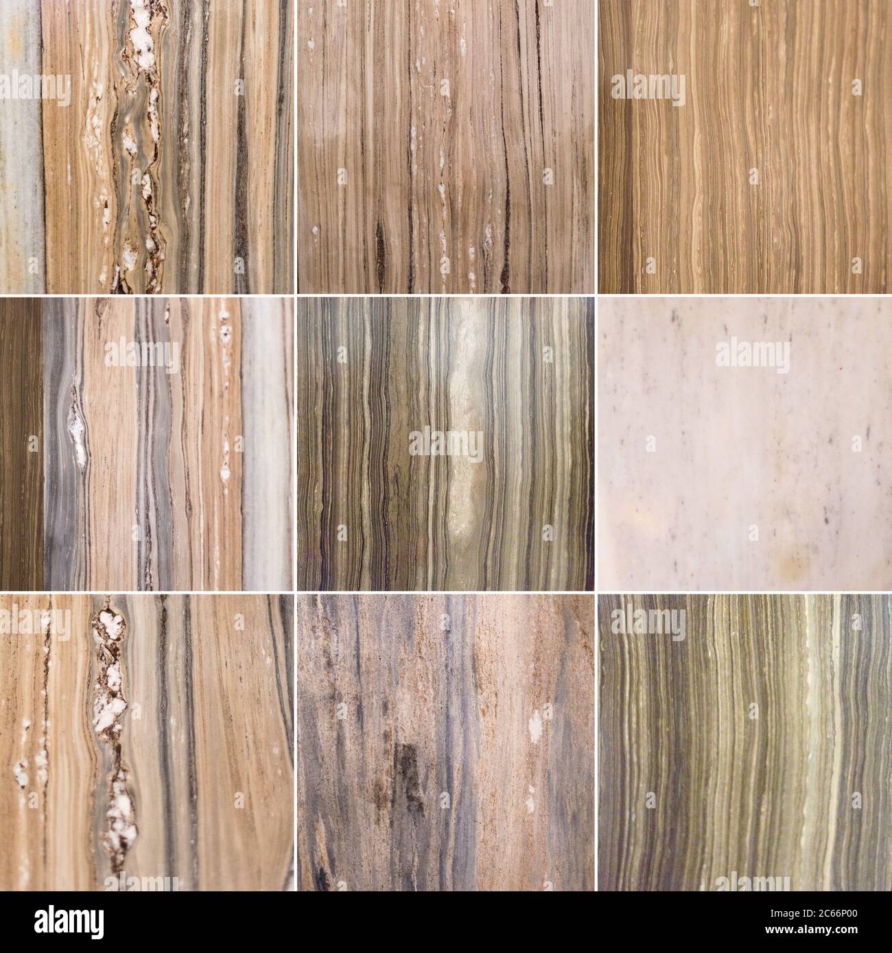 Texture Set of Different Kinds of Marble Stock Photo - Alamy
