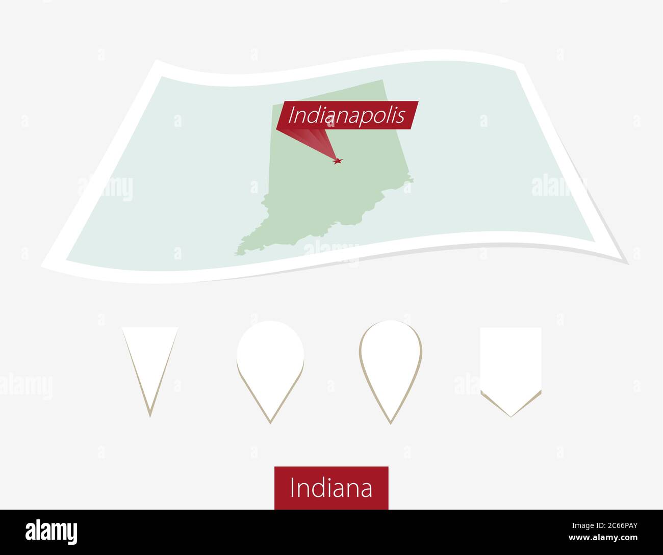 Map Of Indiana State High Resolution Stock Photography and Images - Alamy