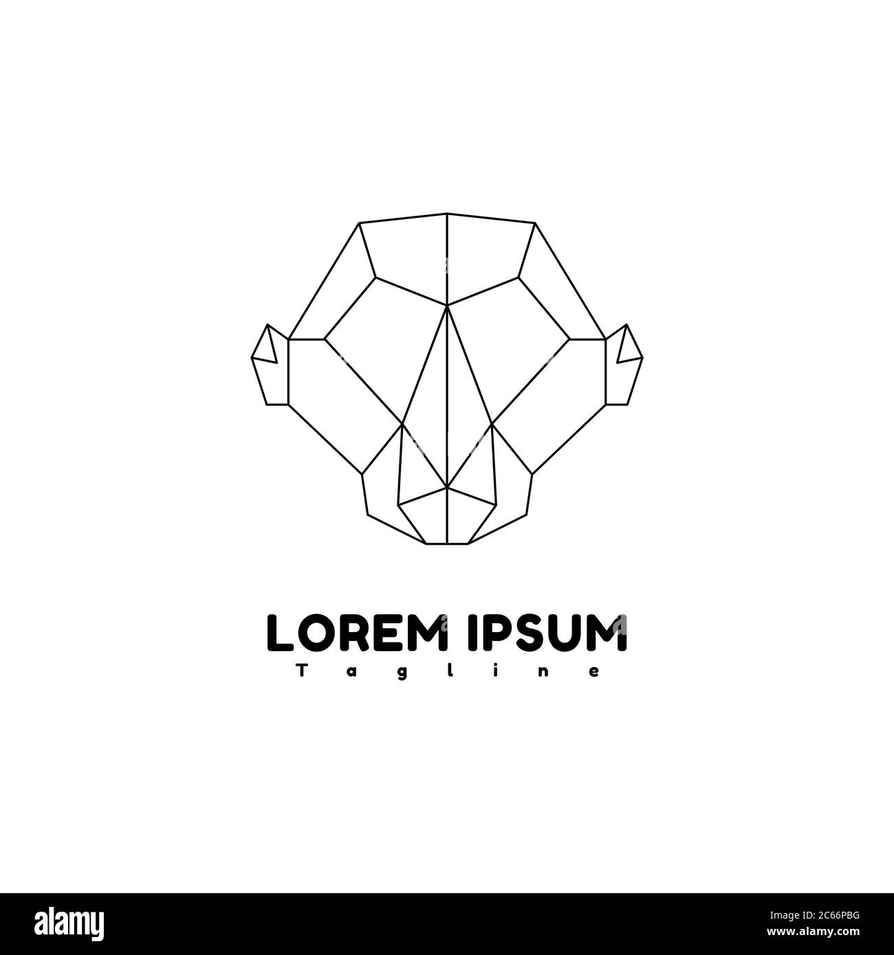 monkey geometry vector design template illustration Stock Vector Image ...