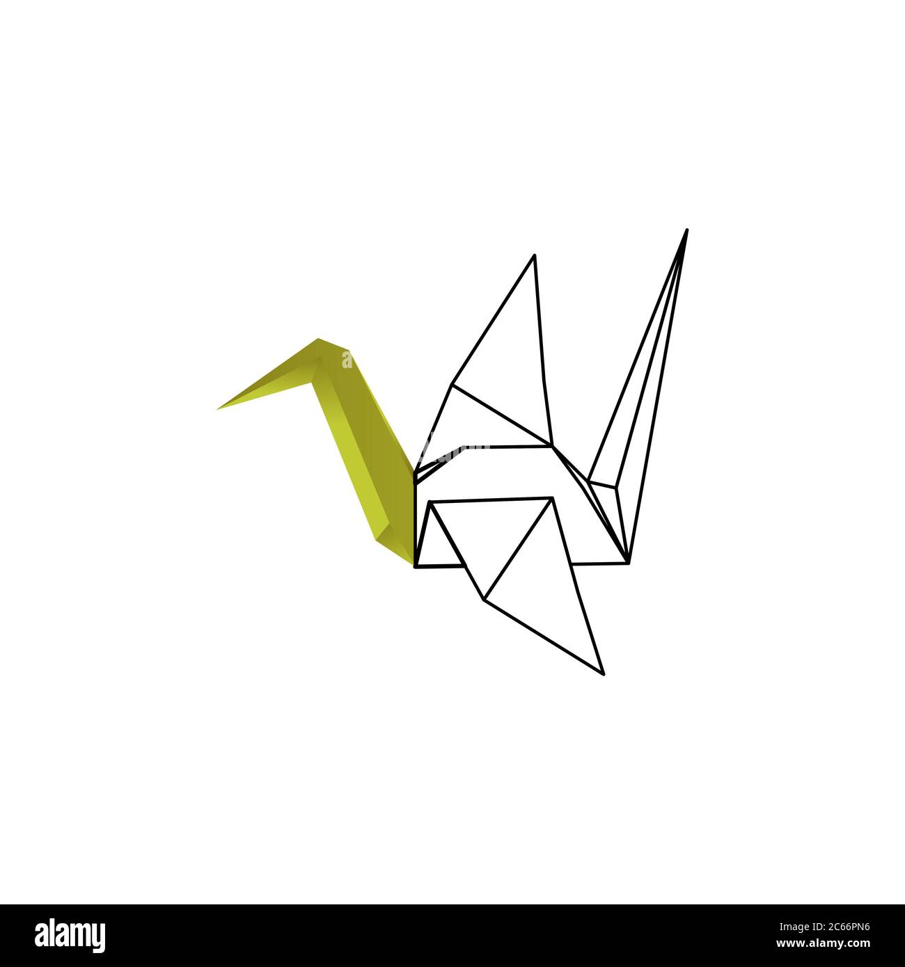 origami color line vector design template illustration Stock Vector ...