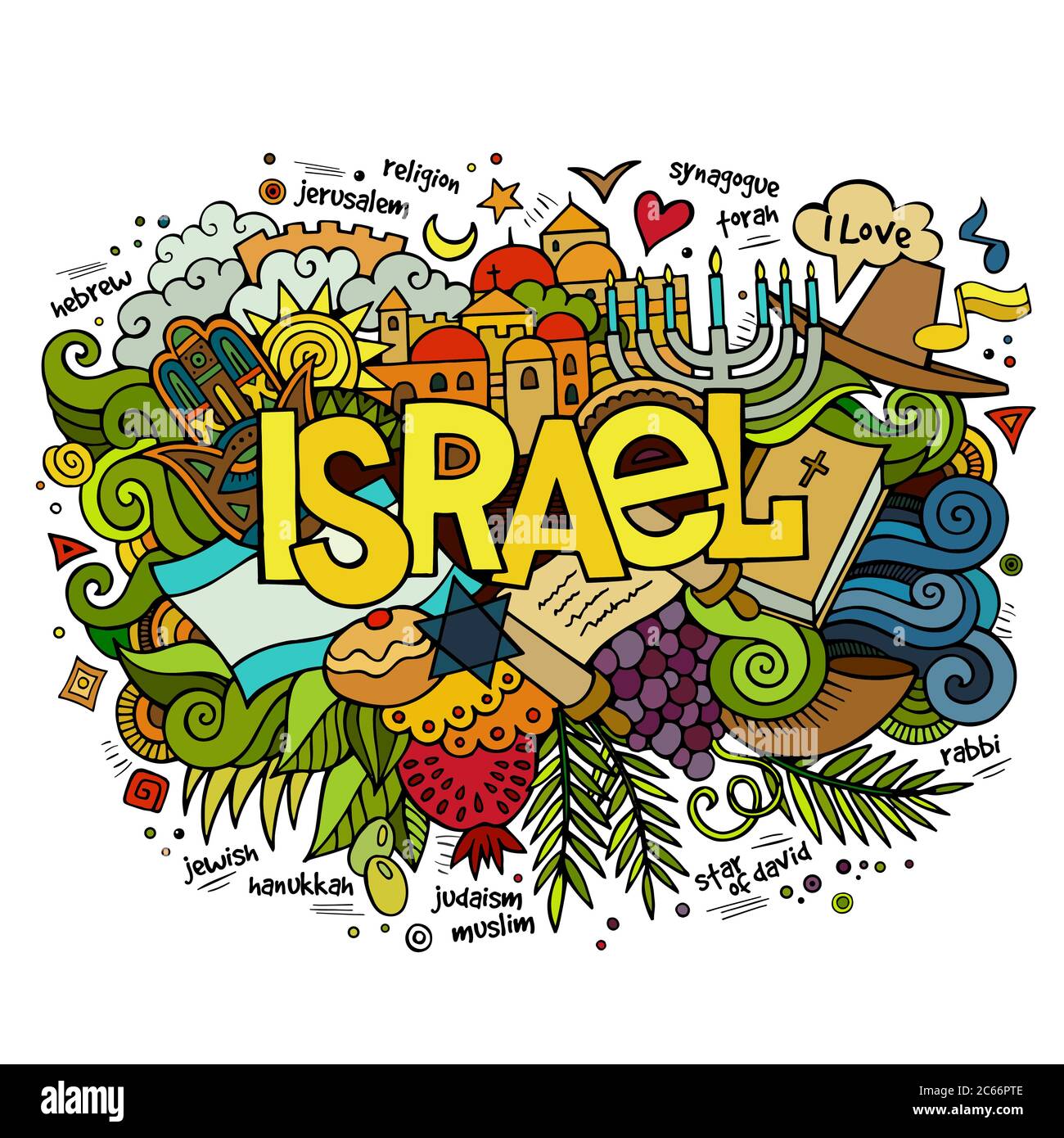 Israel culture elements judaism Stock Vector Images - Alamy