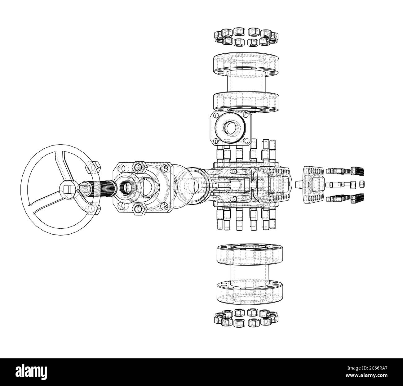 Blowout preventer. 3D illustration Stock Photo - Alamy