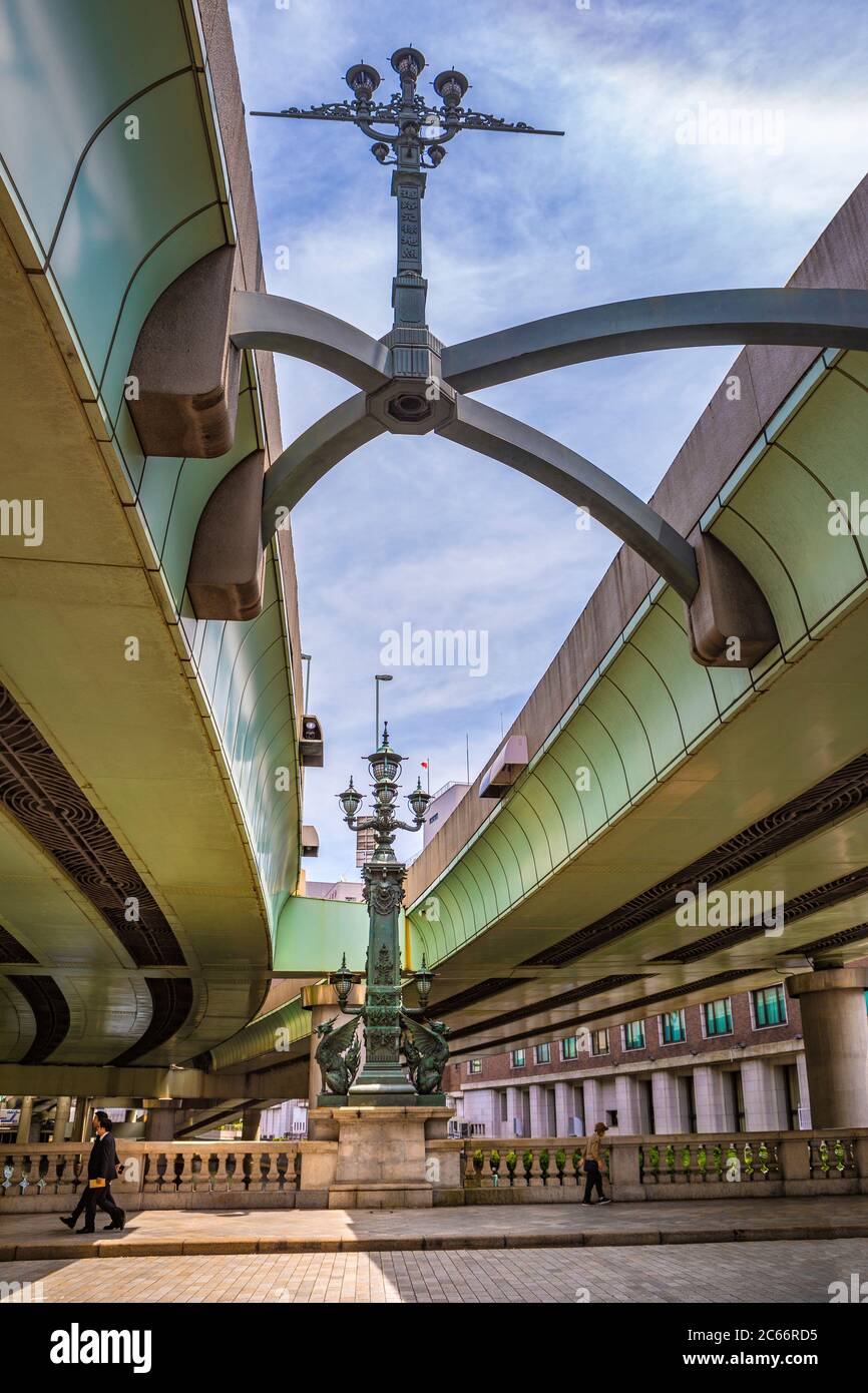 Japan, Tokyo City, Nihonbashi Bridge, Japan's Km 0 Stock Photo - Alamy