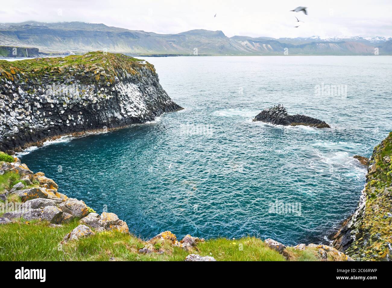 Basalt rock formations arnarstapi hi-res stock photography and images ...