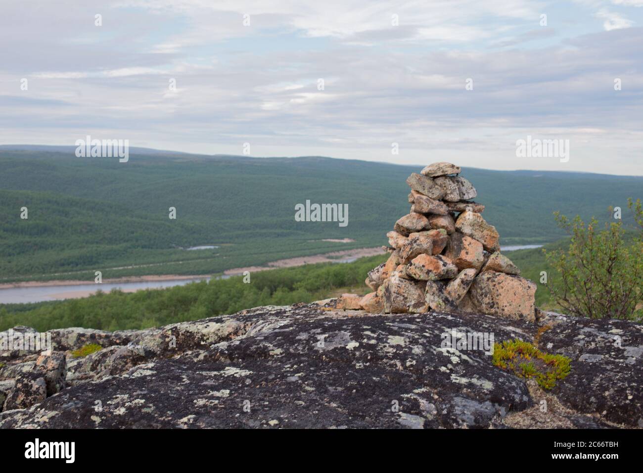 At the top of Fells in Lapland, Goahppeloaivi, Finland Stock Photo - Alamy