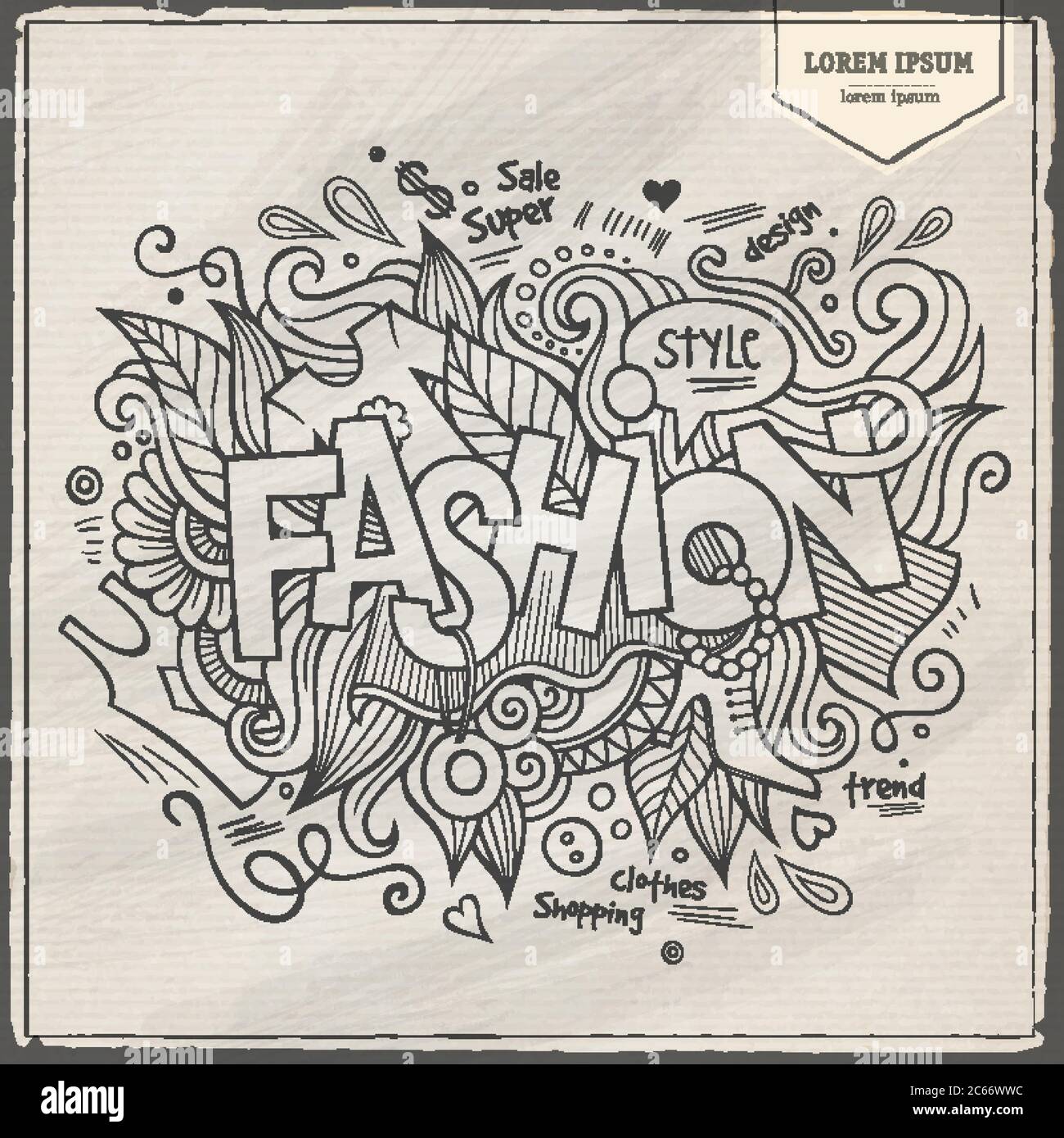 Fashion hand lettering and doodles elements Stock Vector Image & Art ...