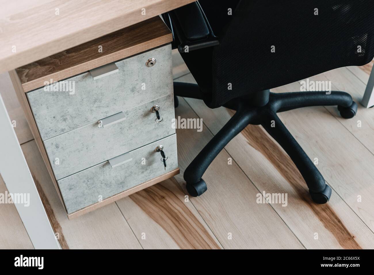 Locked desk locker in a modern office. security concept Stock Photo - Alamy