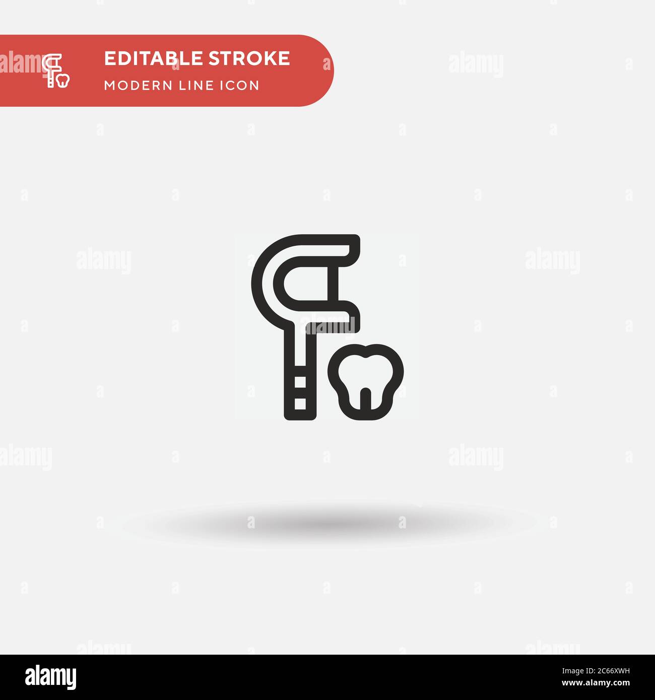 Dental Floss Simple vector icon. Illustration symbol design template ...