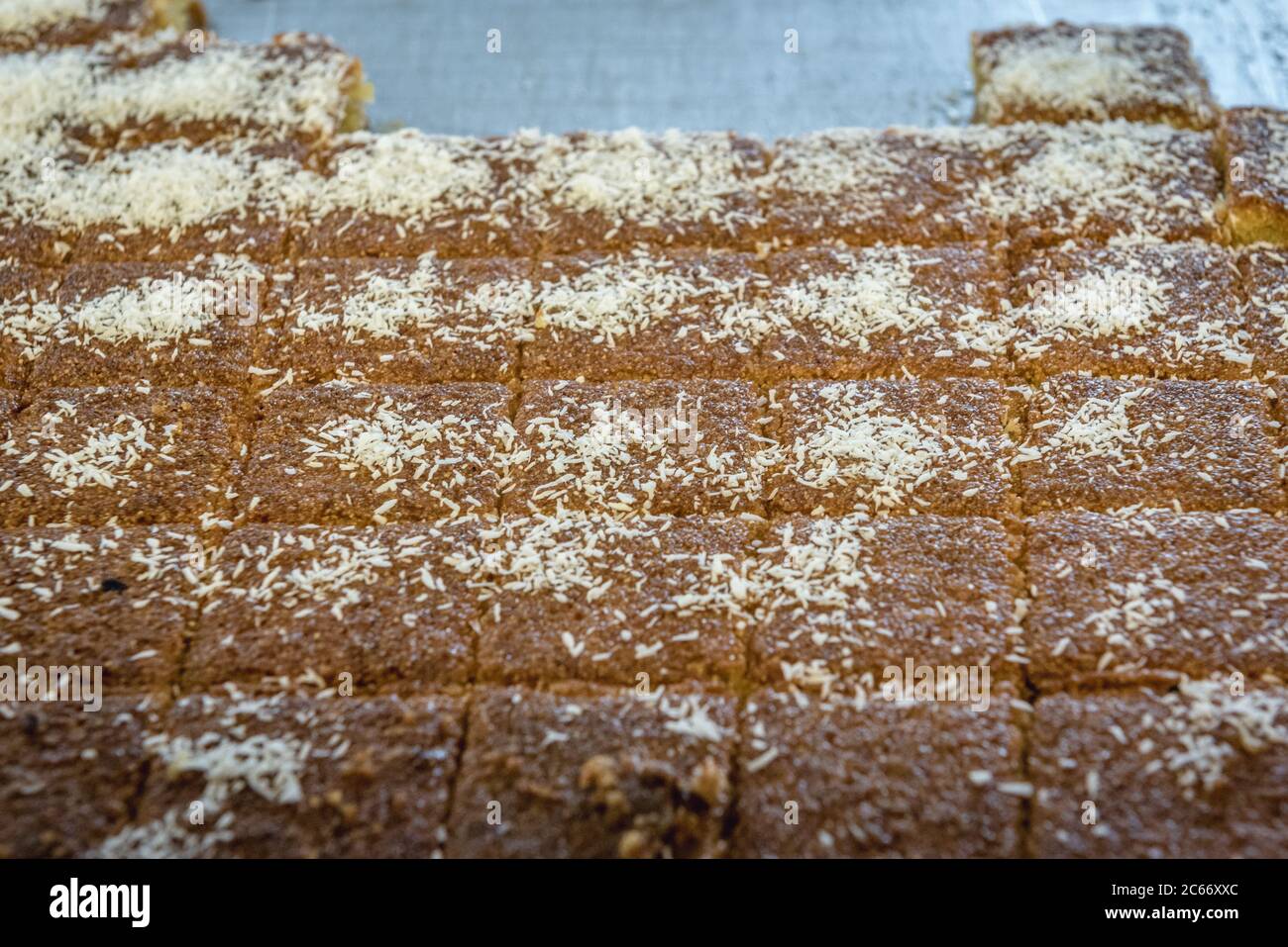 Close up on a pieces of Arabic sweets in Lebanese patisserie Stock ...