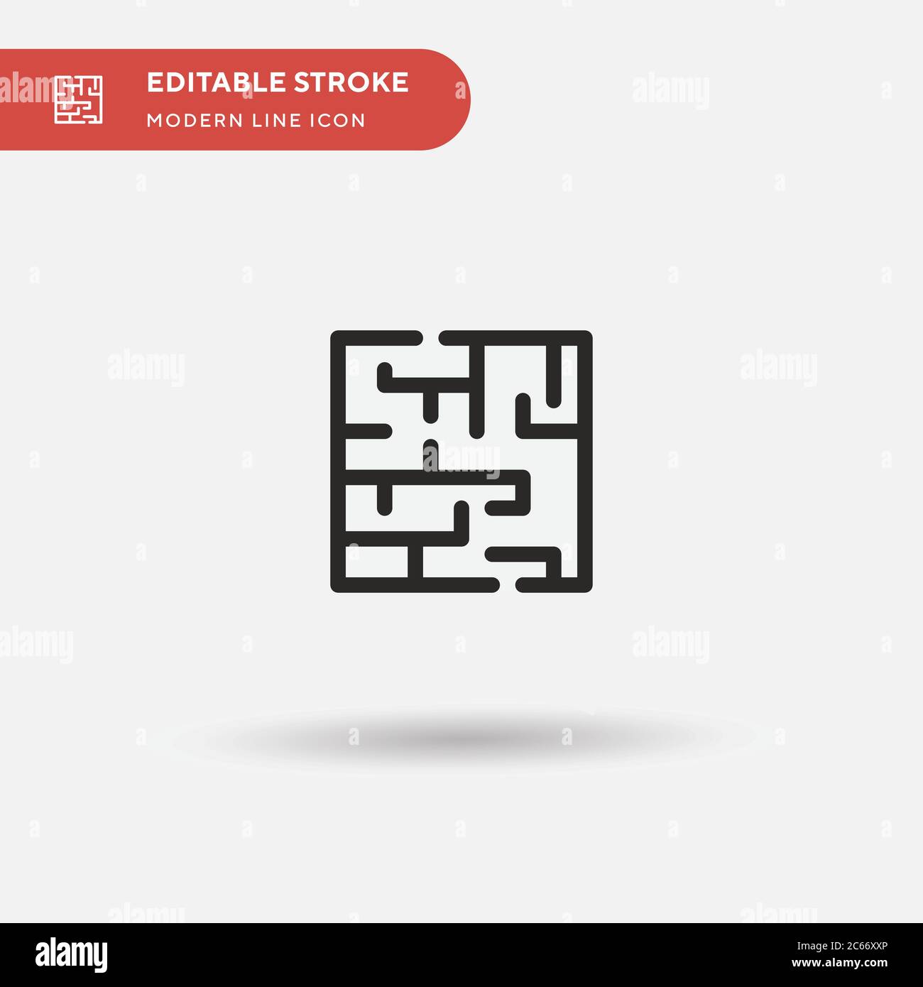 Labyrinth Simple vector icon. Illustration symbol design template for ...
