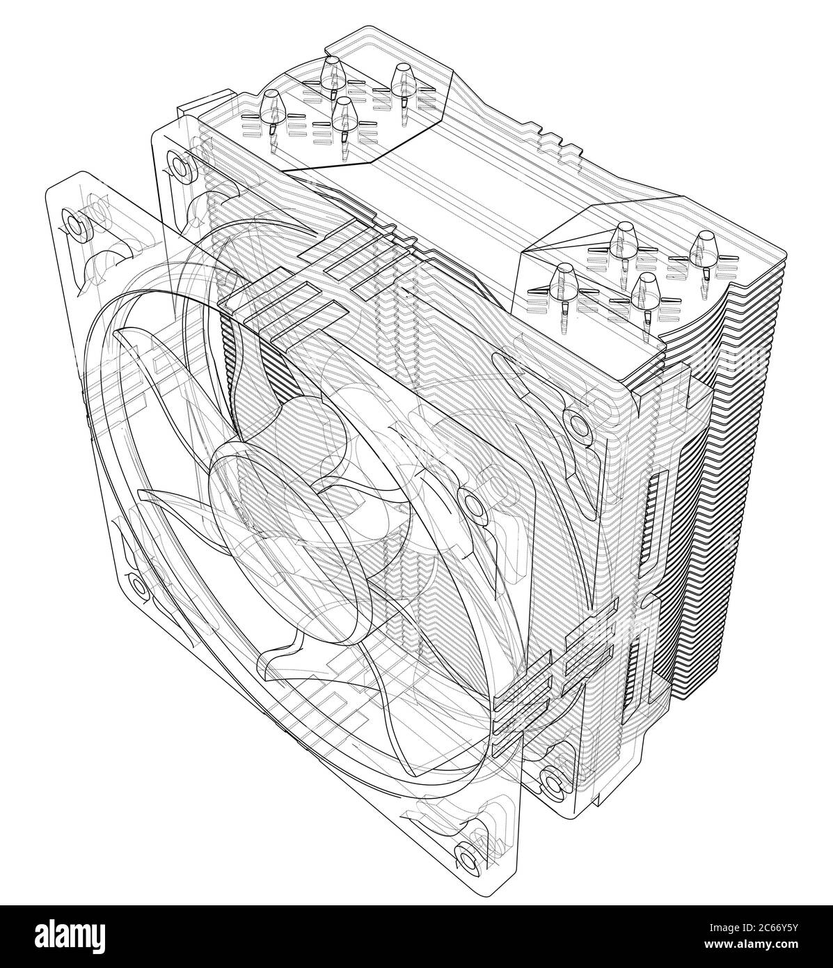 Cpu Coller Concept. 3D illustration Stock Photo - Alamy