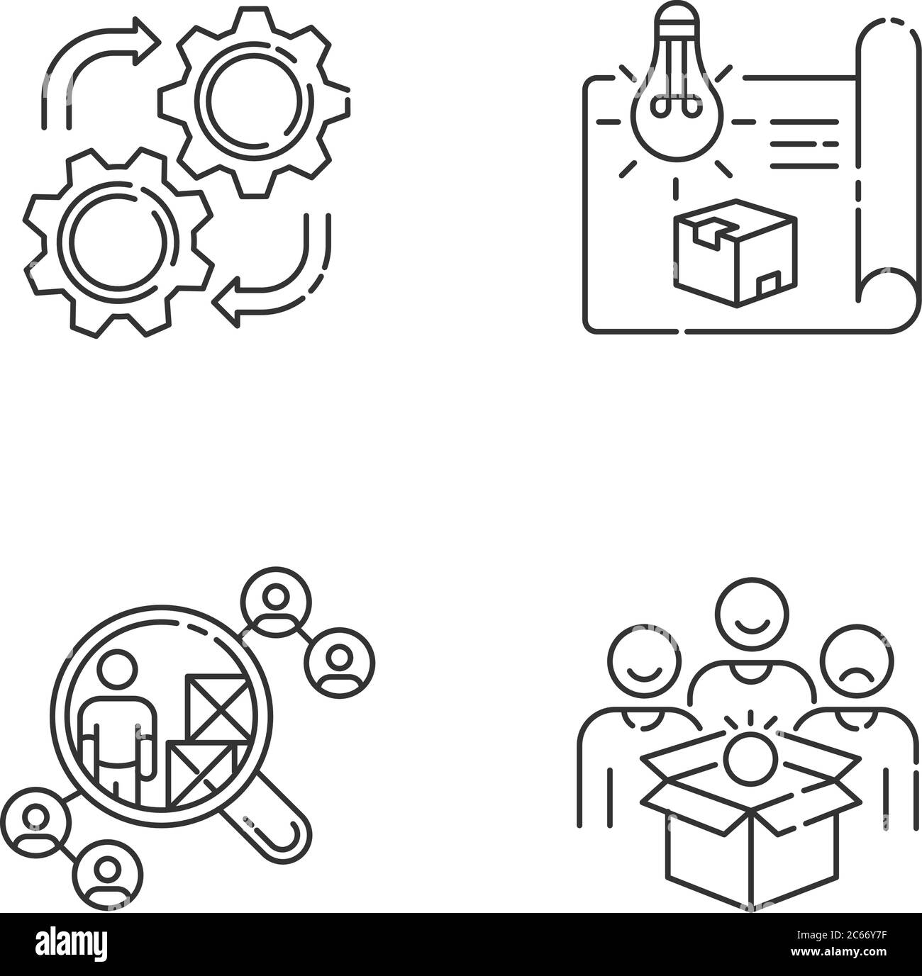 Industrial processes pixel perfect linear icons set. Product concept ... Industrial processes pixel perfect linear icons set. Product concept ...