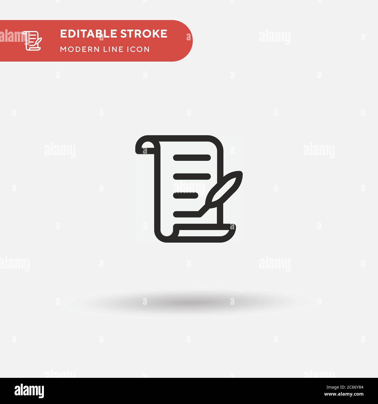 Scroll Simple vector icon. Illustration symbol design template for web ...