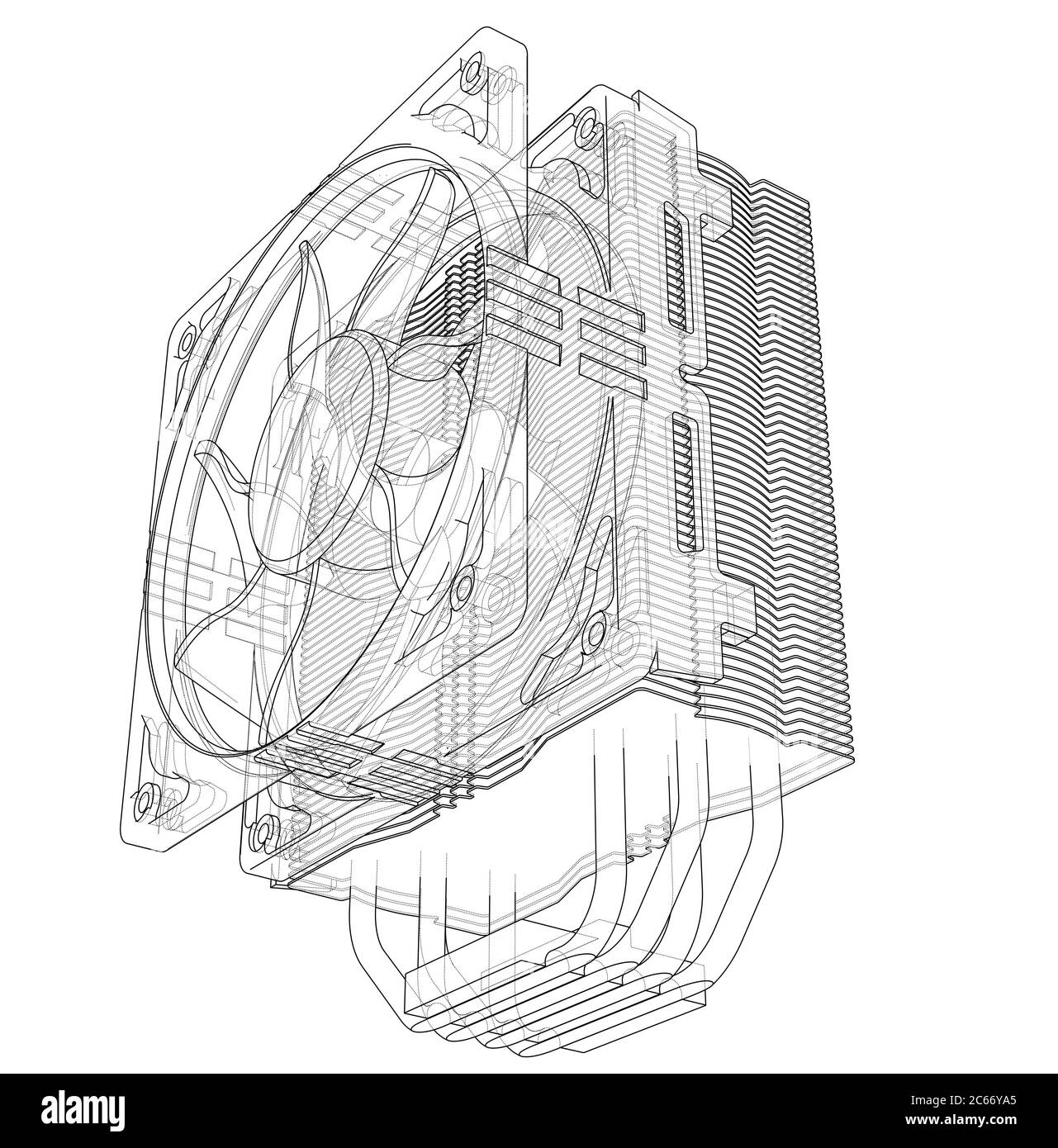 Cpu Coller Concept. 3D illustration Stock Photo - Alamy